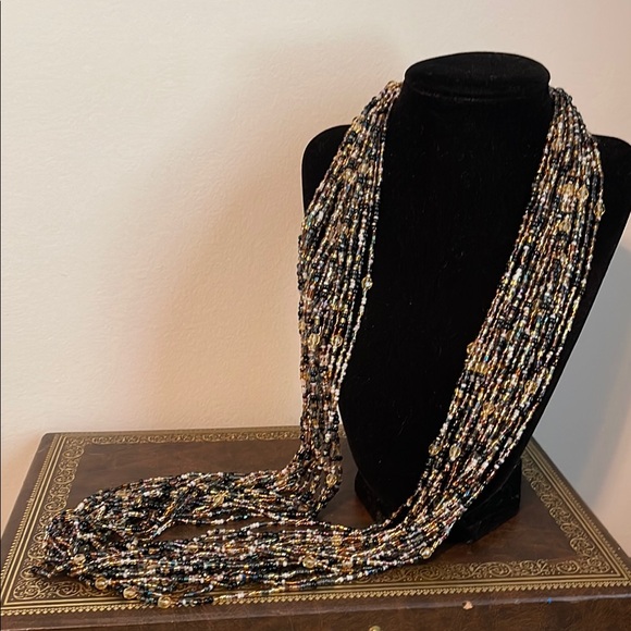 Joan Rivers | Jewelry | Joan Rivers 2 Strand Seed Bead Crystal Necklace ...